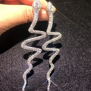 Jewelry | Sparkling Rhinestone Snake Earings | Poshmark